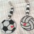 Soccer Clip on ,volleyball Clip on for Bookbags, Totes, Sport Bags ...