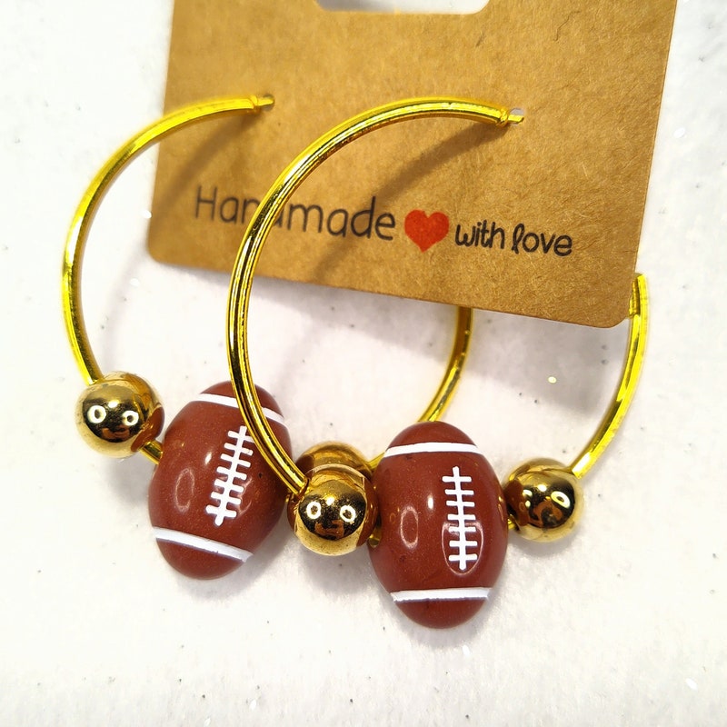 Football Earrings - Etsy