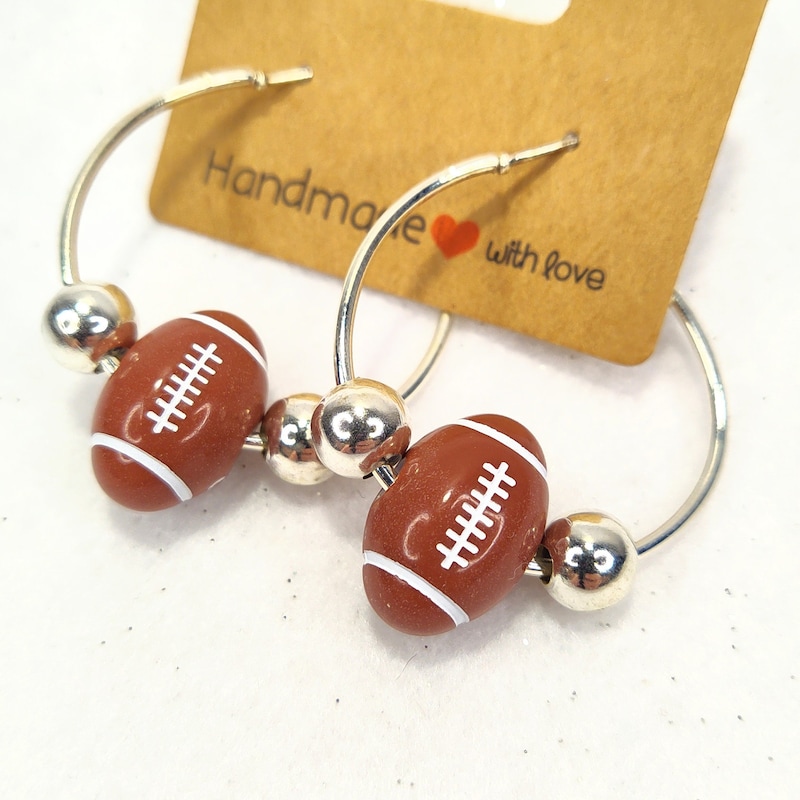 Football Earrings - Etsy