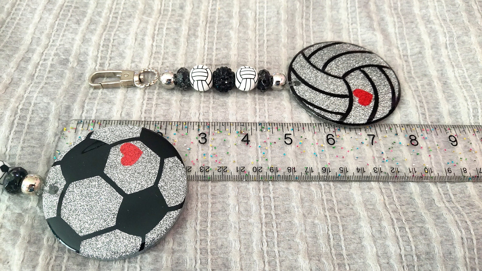 Soccer Clip on ,volleyball Clip on for Bookbags, Totes, Sport Bags ...