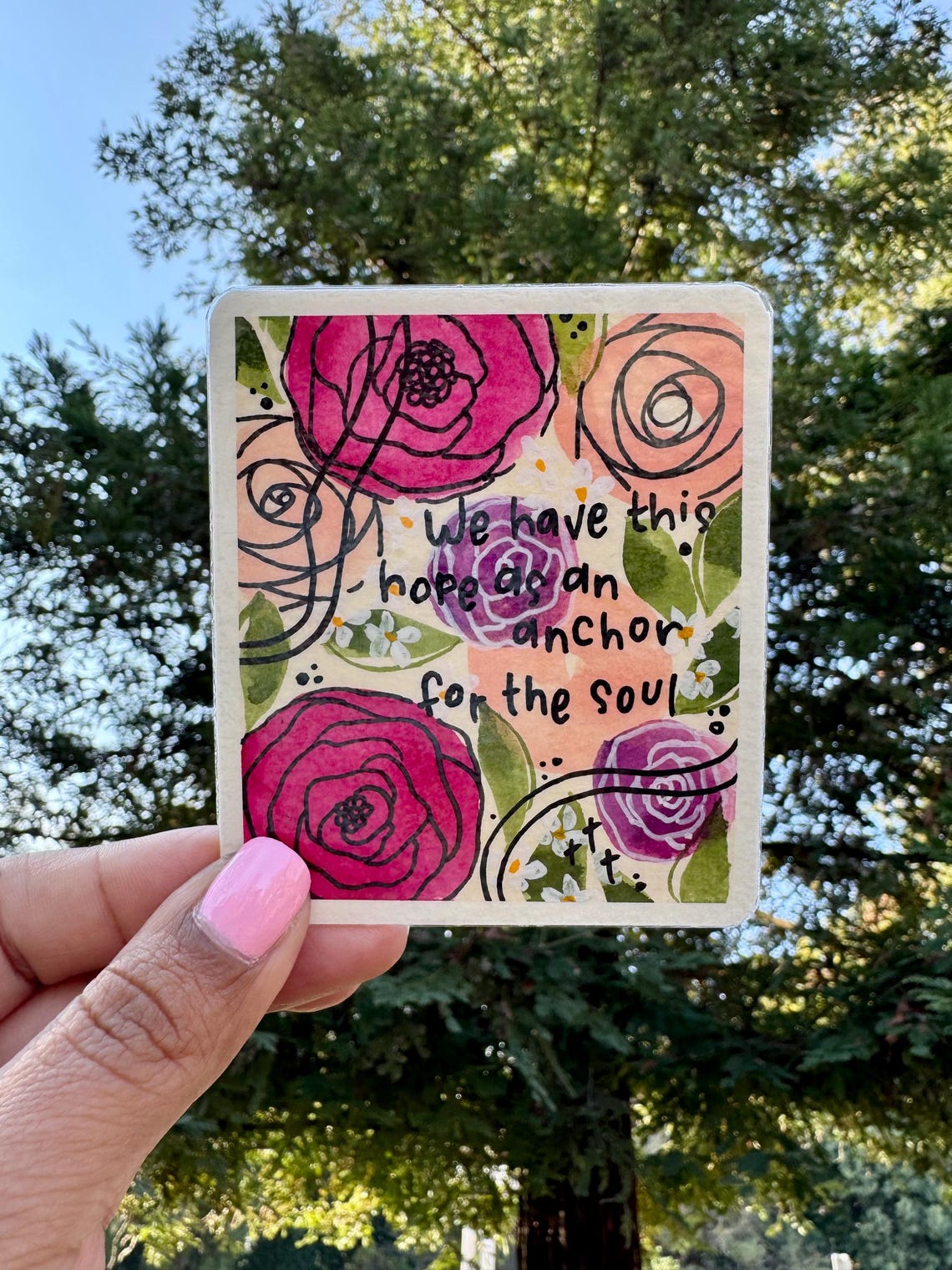 We Have This Hope Bookmark | Pocket Bookmark | Watercolor Bookmark - Etsy