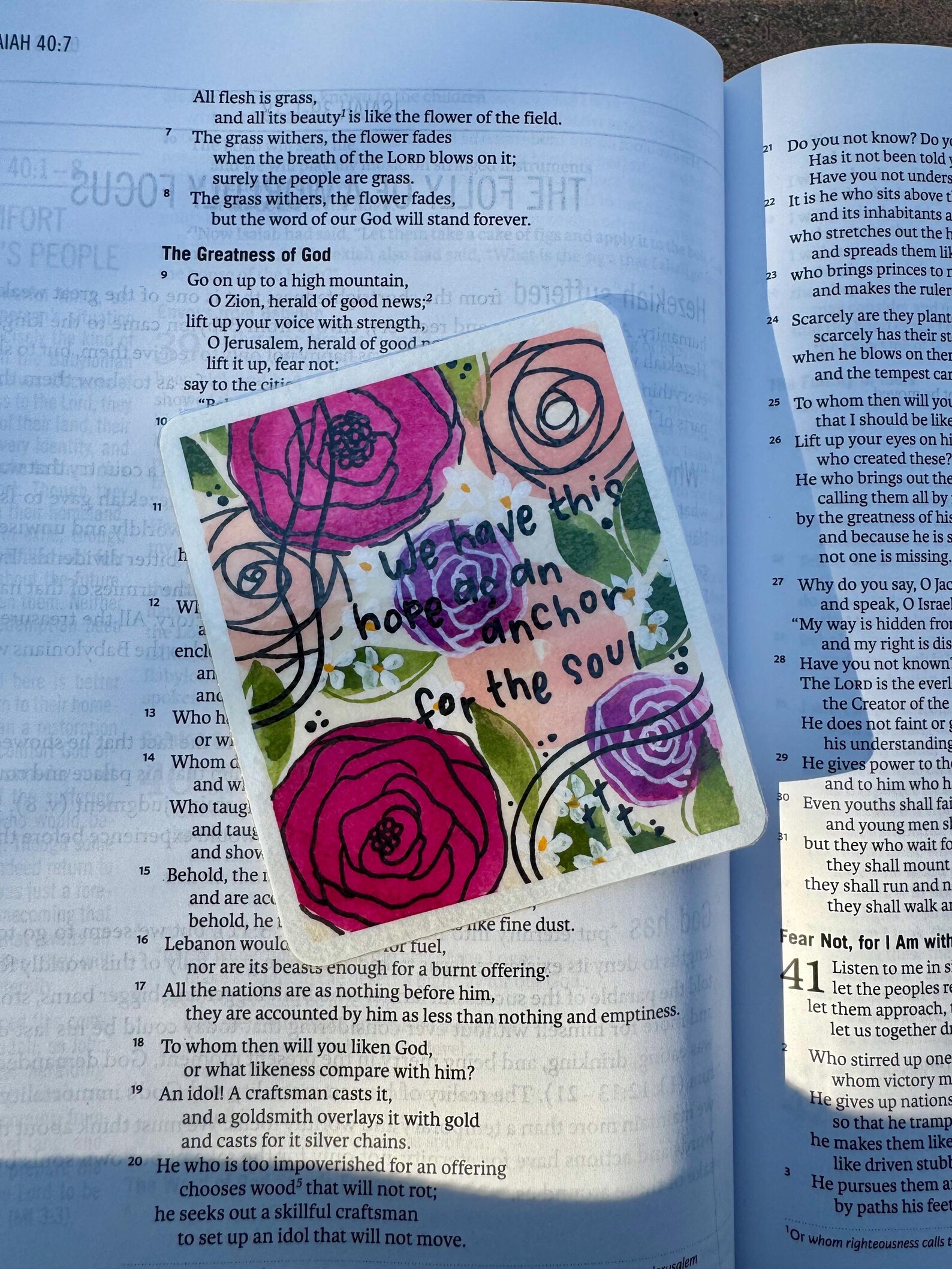 We Have This Hope Bookmark | Pocket Bookmark | Watercolor Bookmark - Etsy