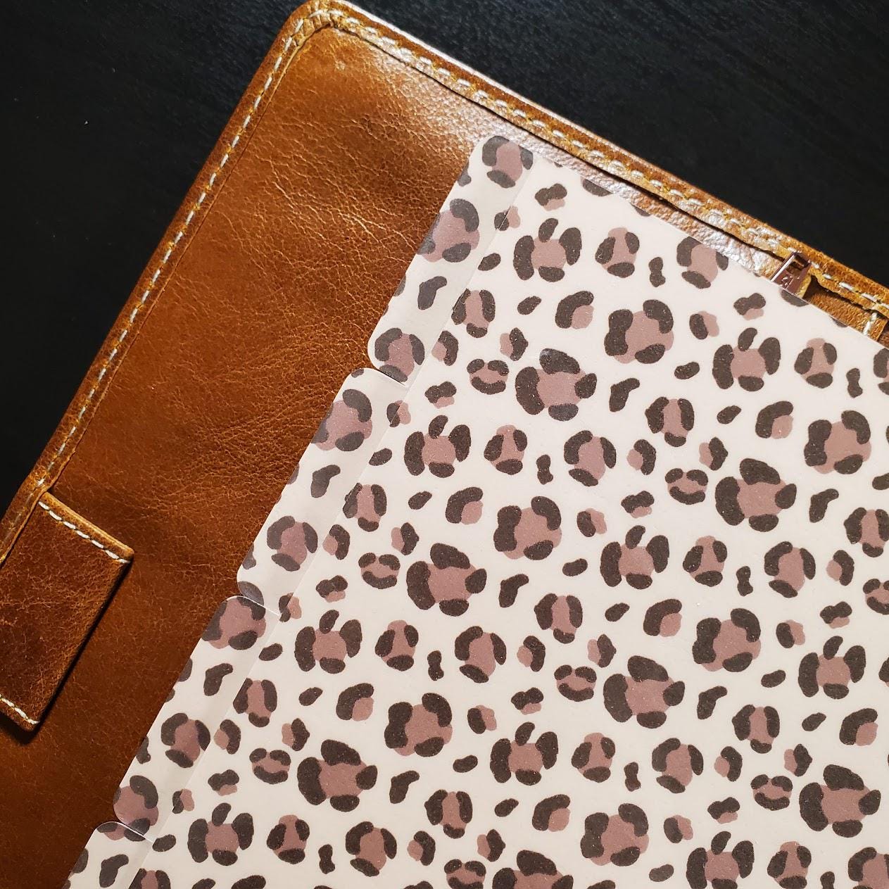 Leopard Planner Dividers for 6 Ring Binders Leopard Divider Planner ...