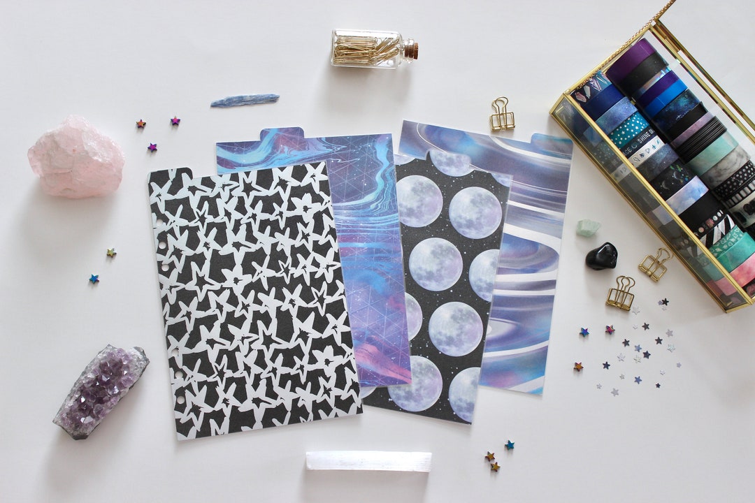 Galaxy Planner Dividers, Holographic Space Tabs, 6-ring Personal/a5 ...