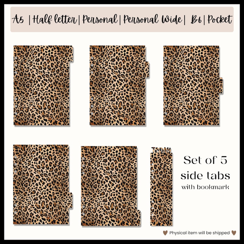 Cheetah A5 Binder - Etsy