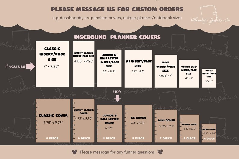 Dark Academia Divider Set for Disc Planners, Gothic Planner Dividers, 5 ...