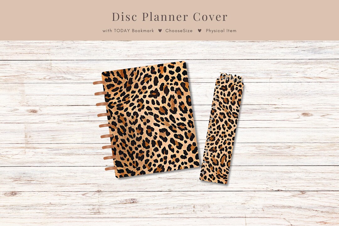 Leopard Planner Cover With Today Bookmark for Planner Disc Planner ...