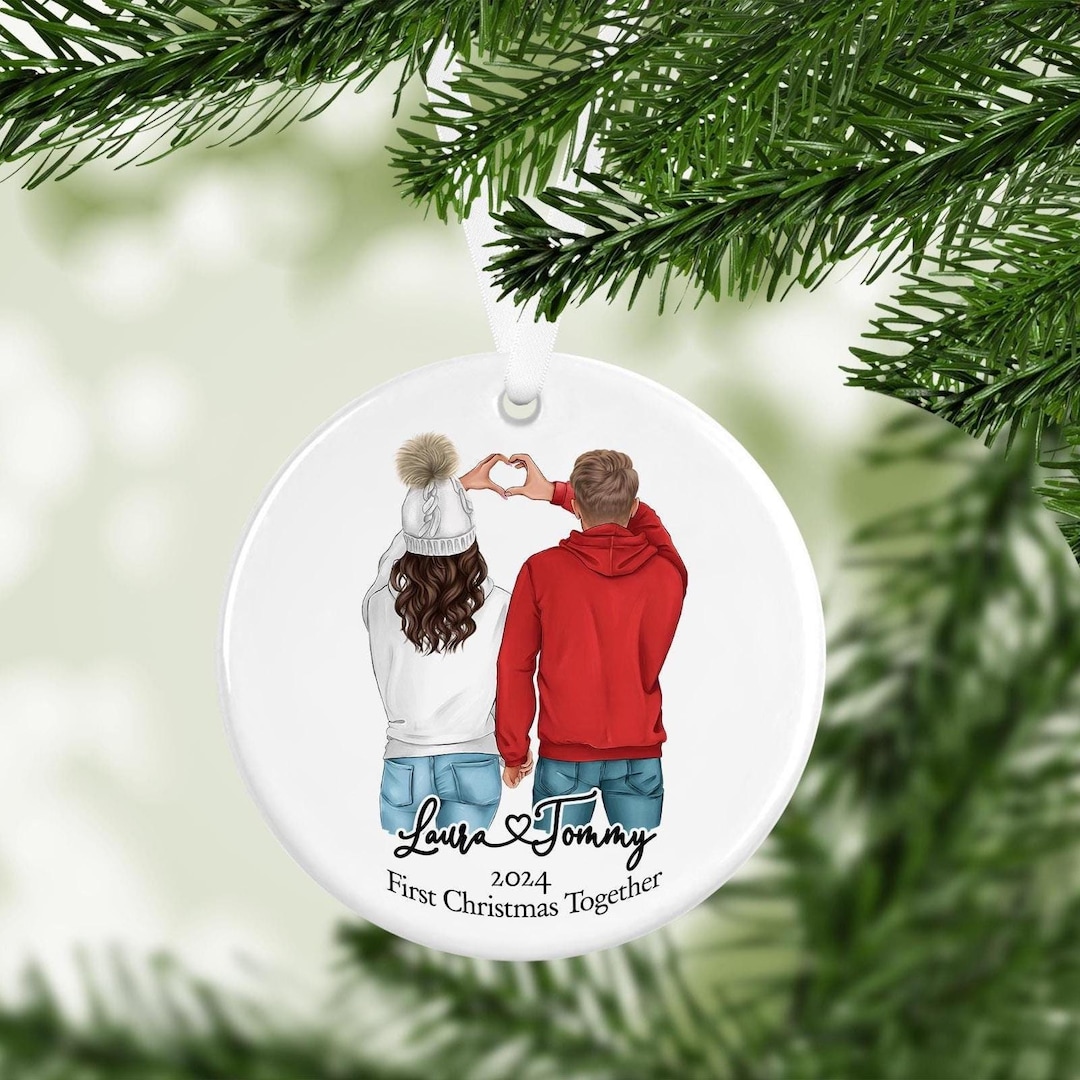 Personalised Couples Christmas Ornament | Our First Christmas Together ...