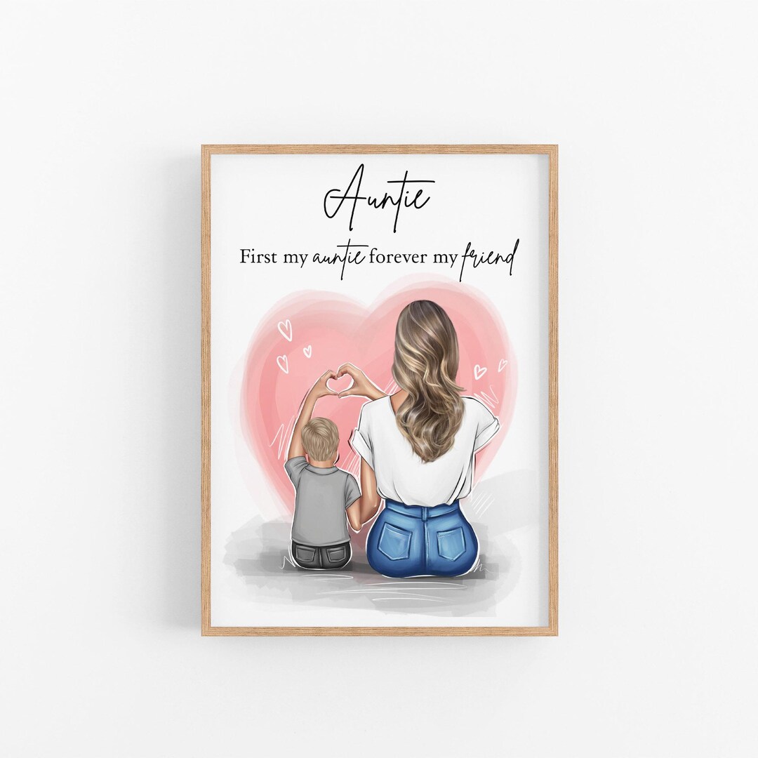 Personalised Auntie Print | Gift for Auntie | Gift for Mummy | Auntie ...