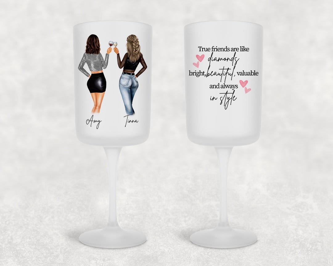 Personalised Friend Glass | Best Friend Gift | Gift for Her | Friend ...