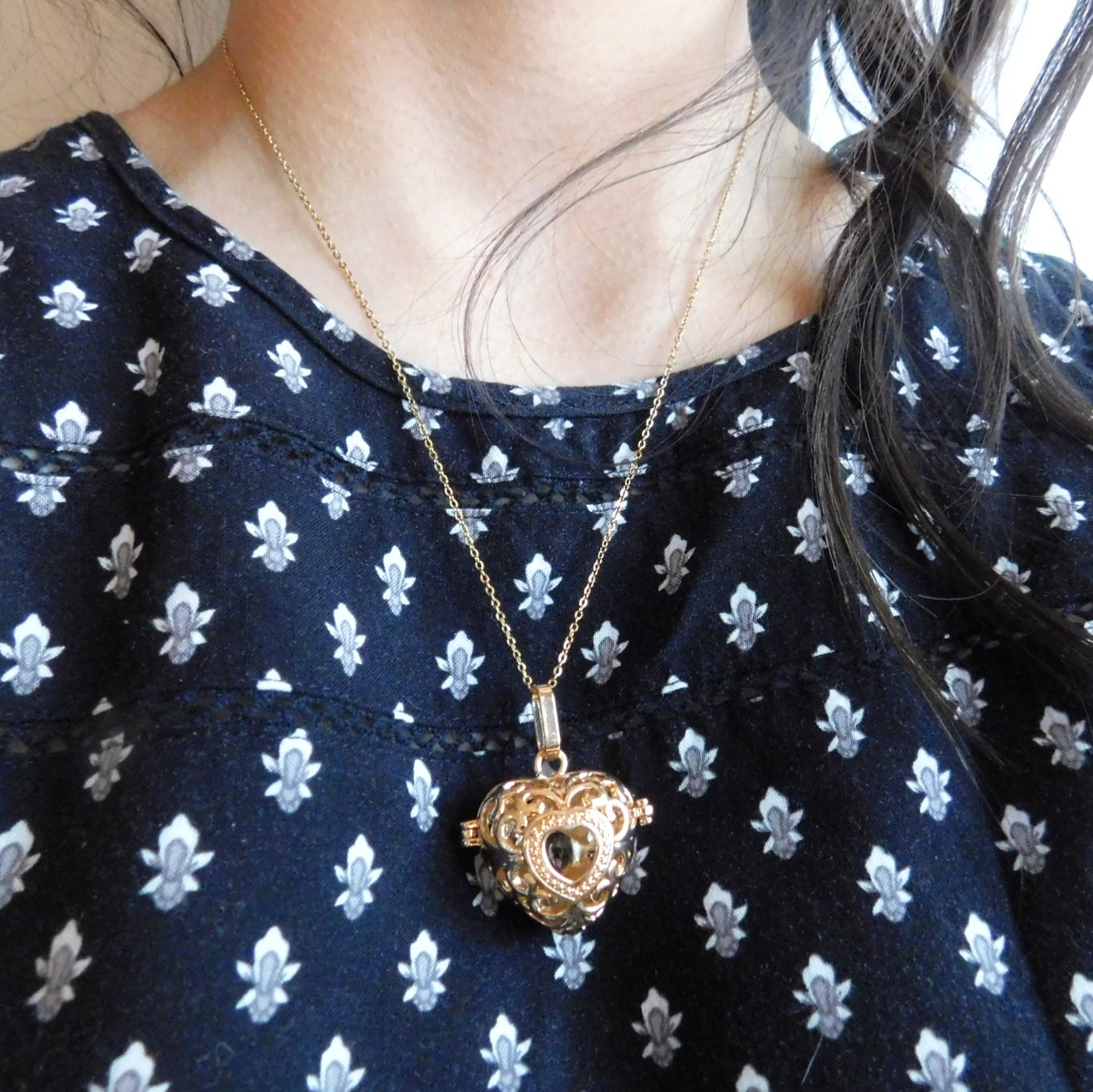 Heart Filigree Locket Ash Cremation Tooth Hair Fur Cage Urn Memorial ...