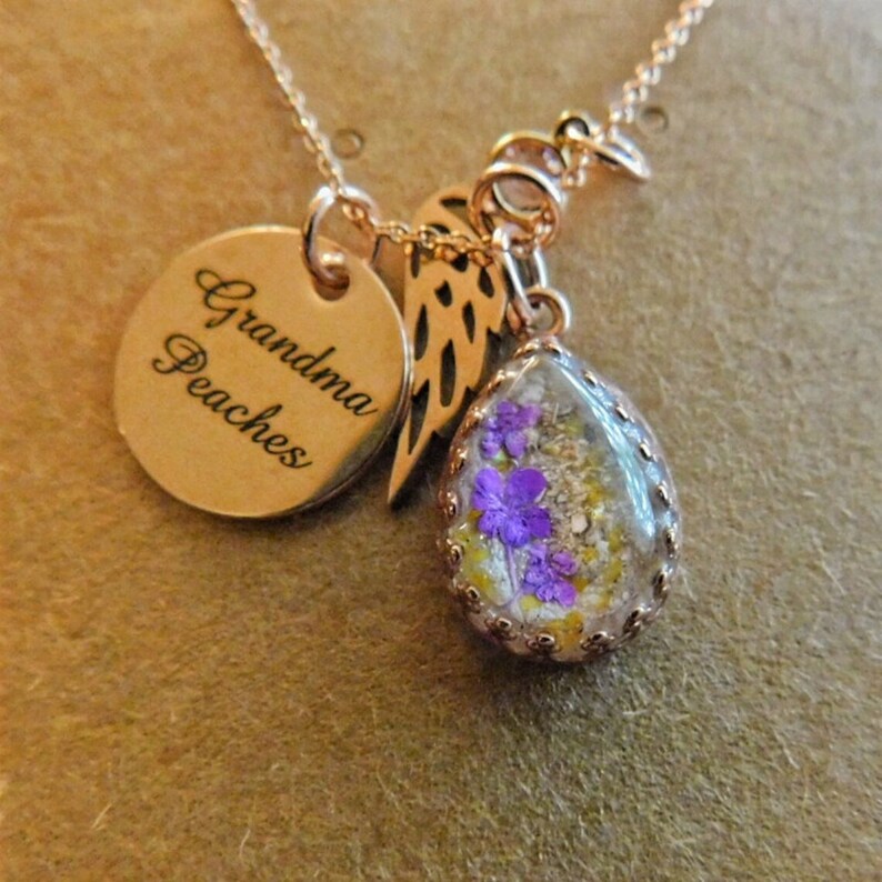 Gold/rose Gold/sterling Silver Drop Pear Crown Cremation Necklace ...
