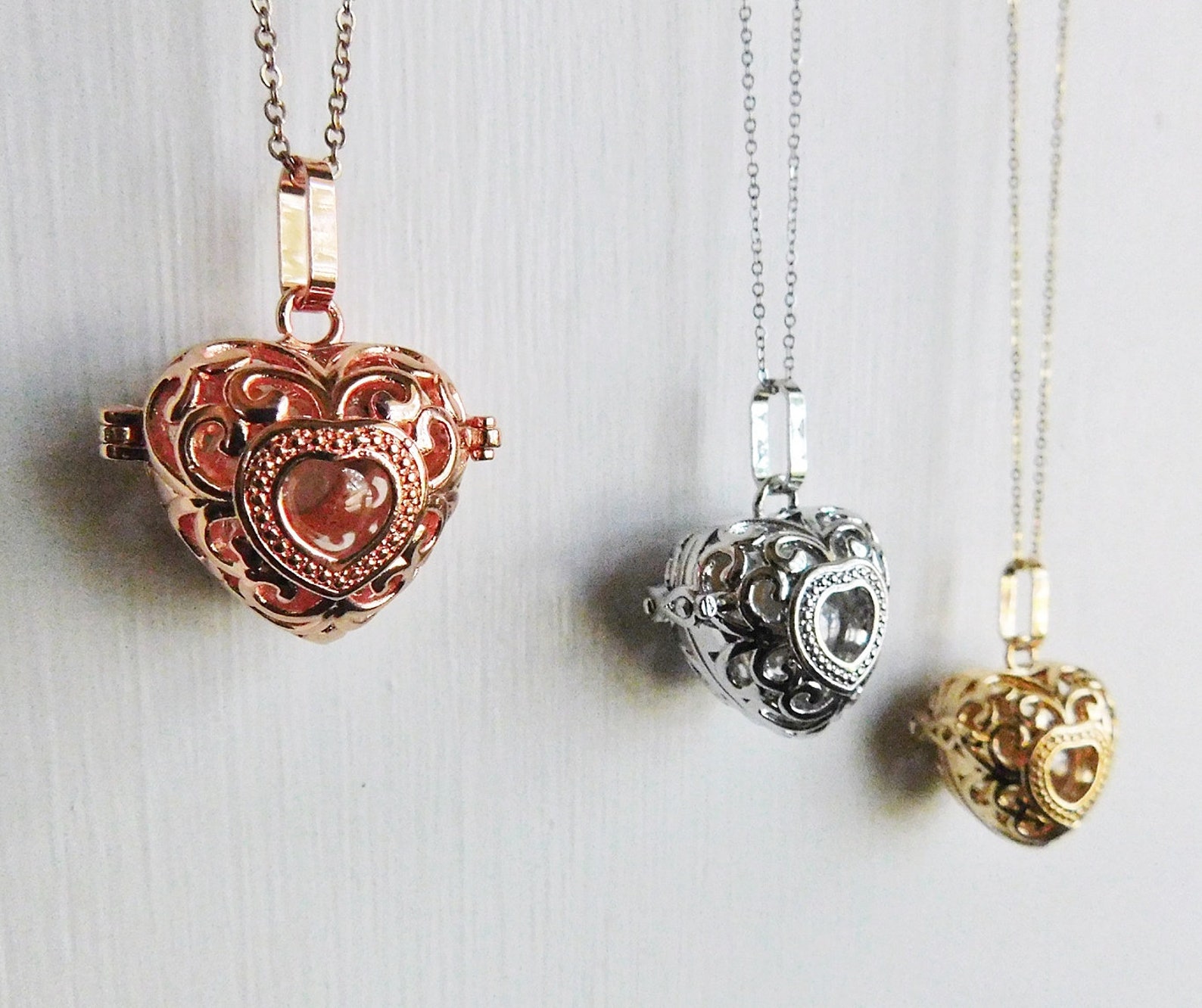 Heart Filigree Locket Ash Cremation Tooth Hair Fur Cage Urn Memorial ...