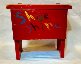 Wooden Shoe Shine Box - Etsy