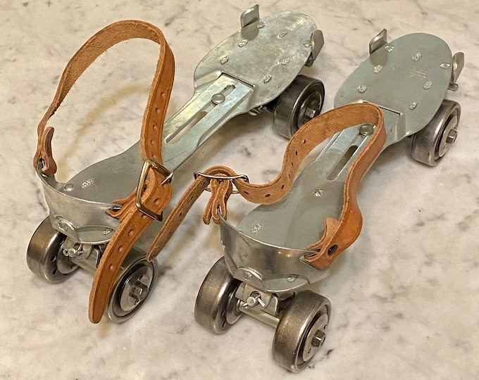Vintage Union Hardware Roller Skates, Adjustable Metal Strap on ...