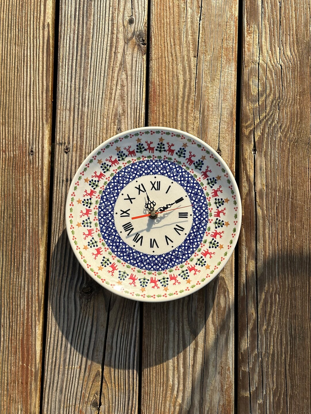 Vintage Boleslawiec Polish Pottery Plate Clock Vintage - Etsy UK