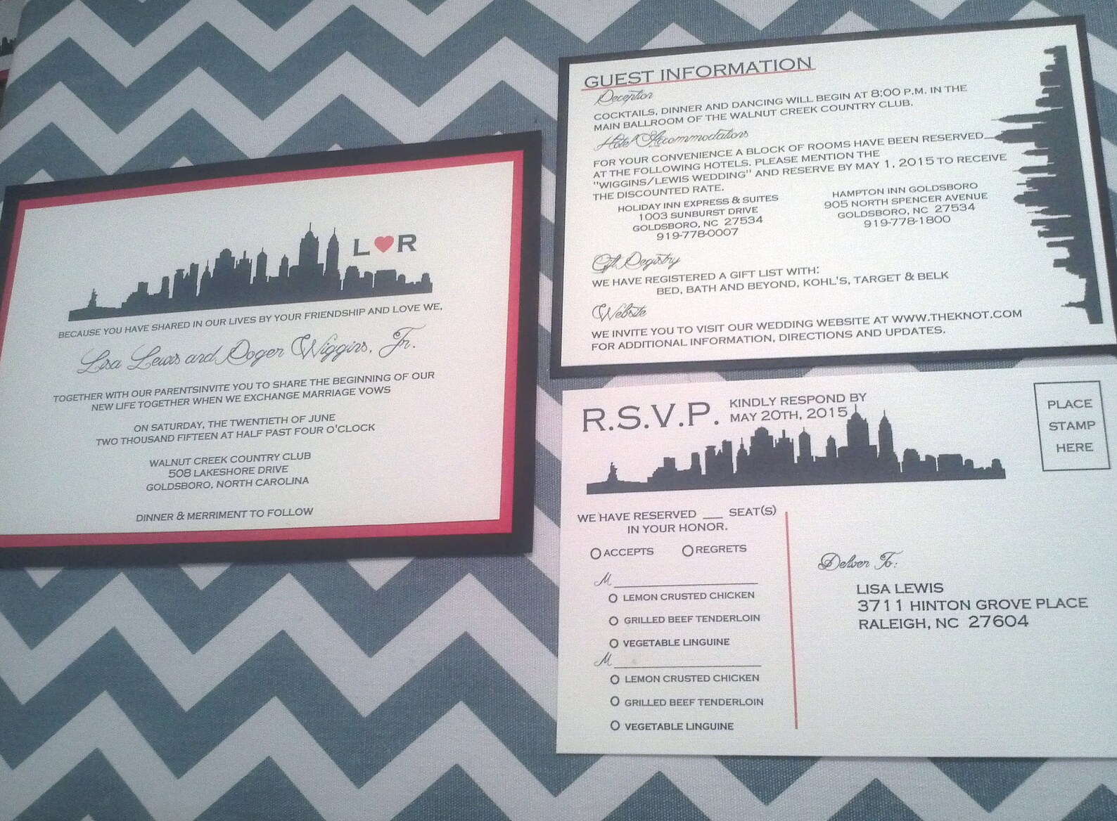 New York Style Layered Invitation | Etsy