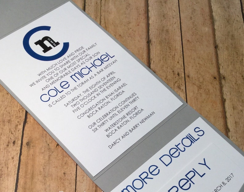 Classic 2 Pocketfold Invitation - Etsy