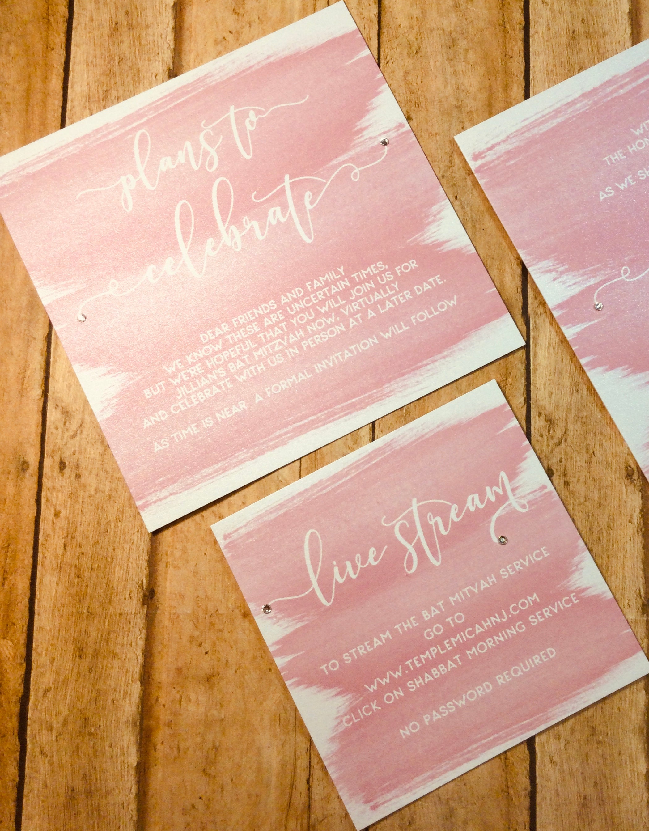 Panel Square Style Invitation Virtual Presence Wording | Etsy