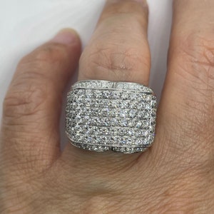 Men Diamond Rings, Man Statement Ring, Man Diamond Ring, 18K White Gold ...