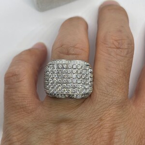 Men Diamond Rings, Man Statement Ring, Man Diamond Ring, 18K White Gold ...