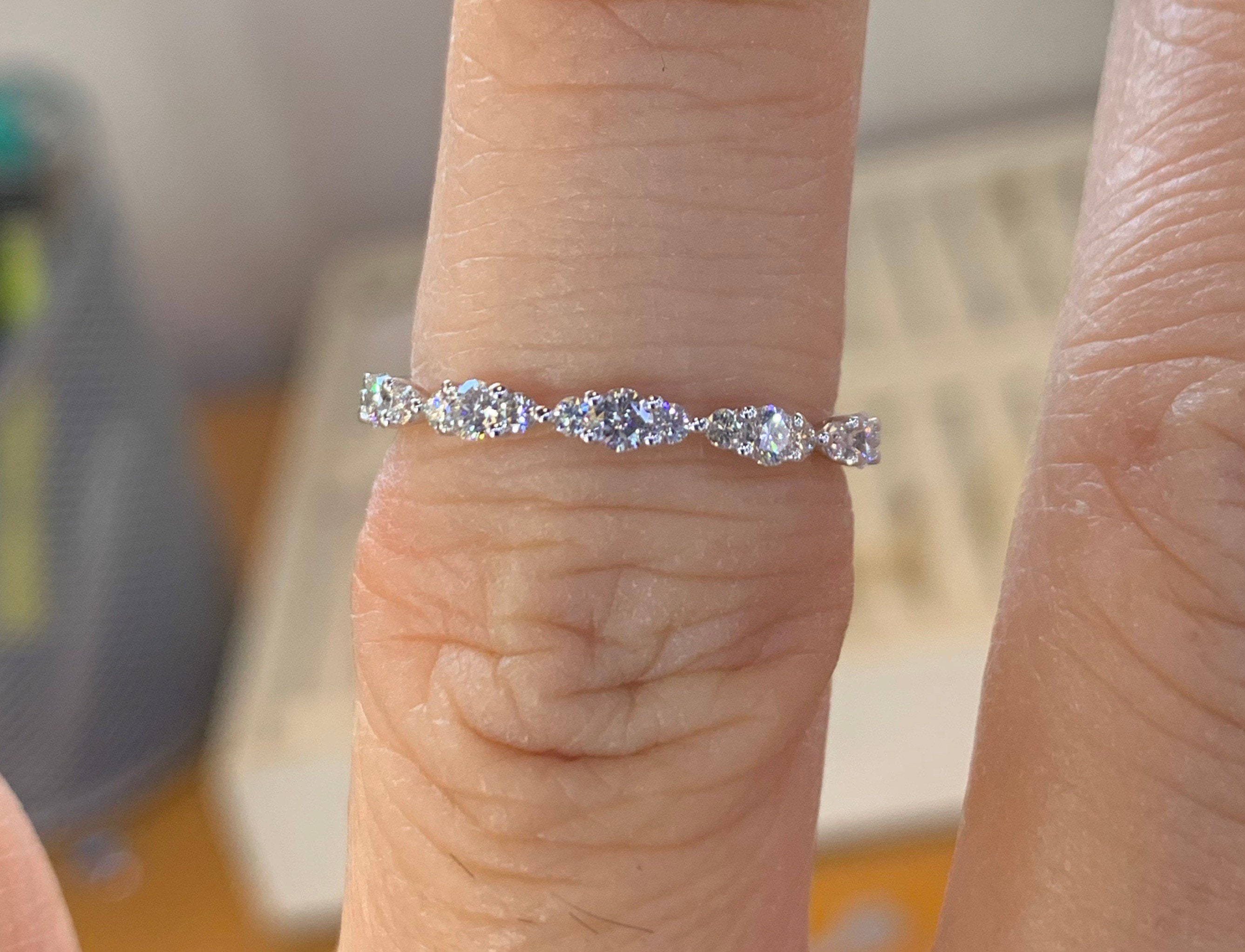 Diamond Marquise Shape Band Custom Order Diamond Marquise Wedding Band Diamond Marquise Ring Stackable Band 14K Etsy Australia