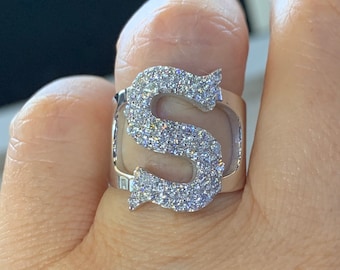 Mens Initial Ring - Etsy