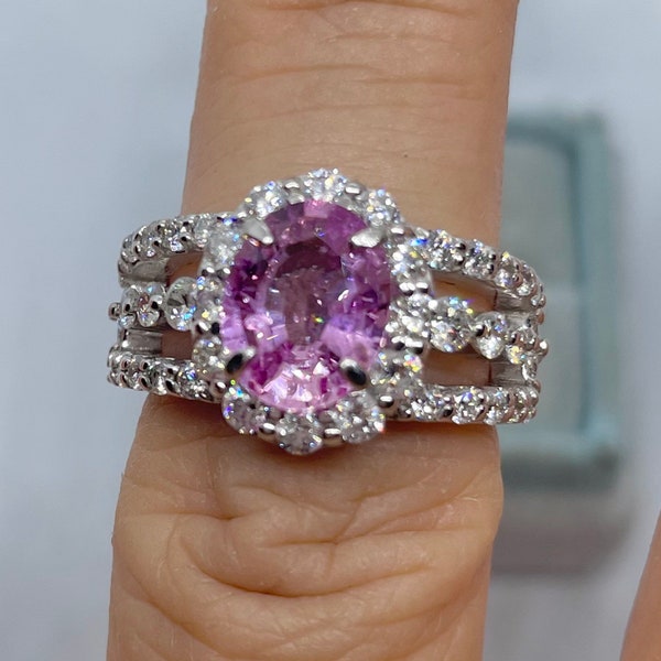 Pink Sapphire Ring - Etsy