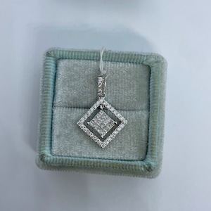 Diamond Pendant Necklace, Diamond Shape Pendant, Simple Diamond ...
