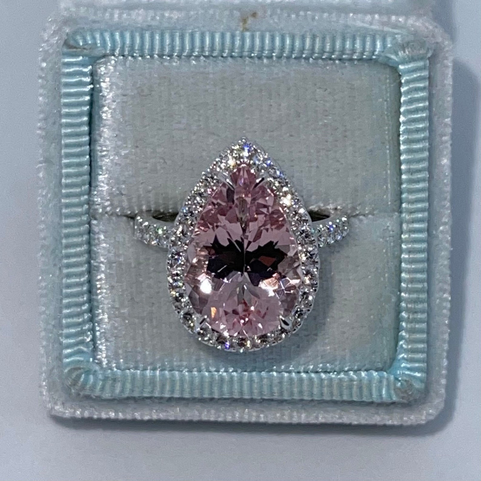 5 Carats Pear Morganite Pear Morganite Ring Pear Morganite | Etsy