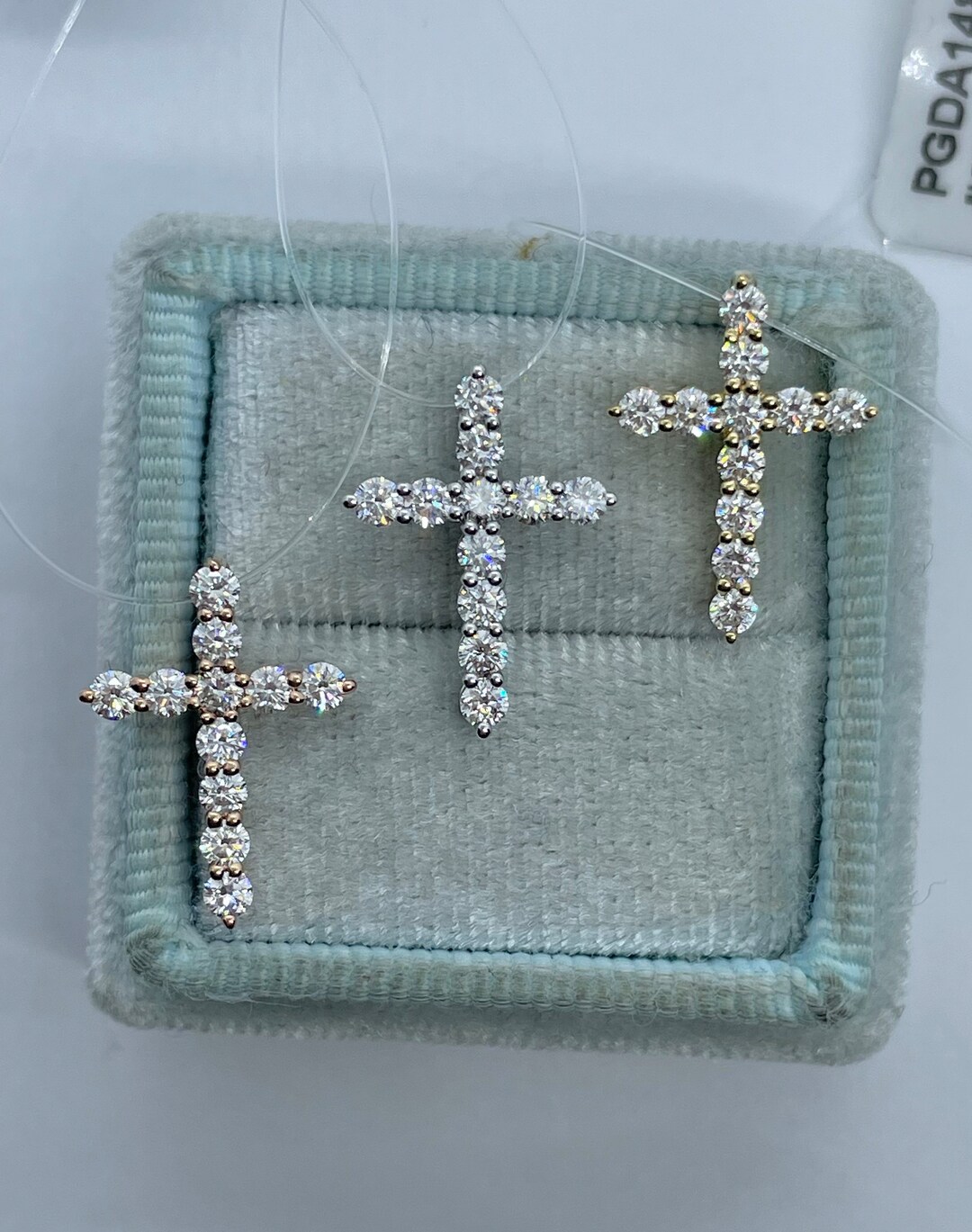 Genuine Diamond Cross, Cross Diamond Pendant, Small Diamond Cross ...