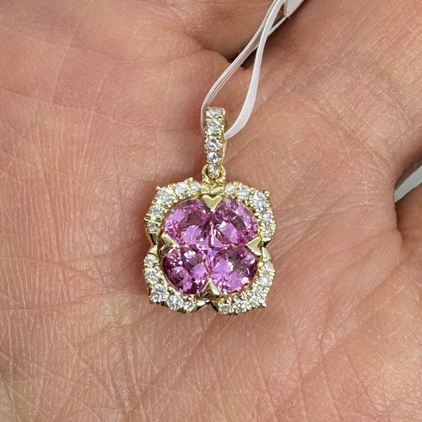 Pink Diamond Pendant - Etsy