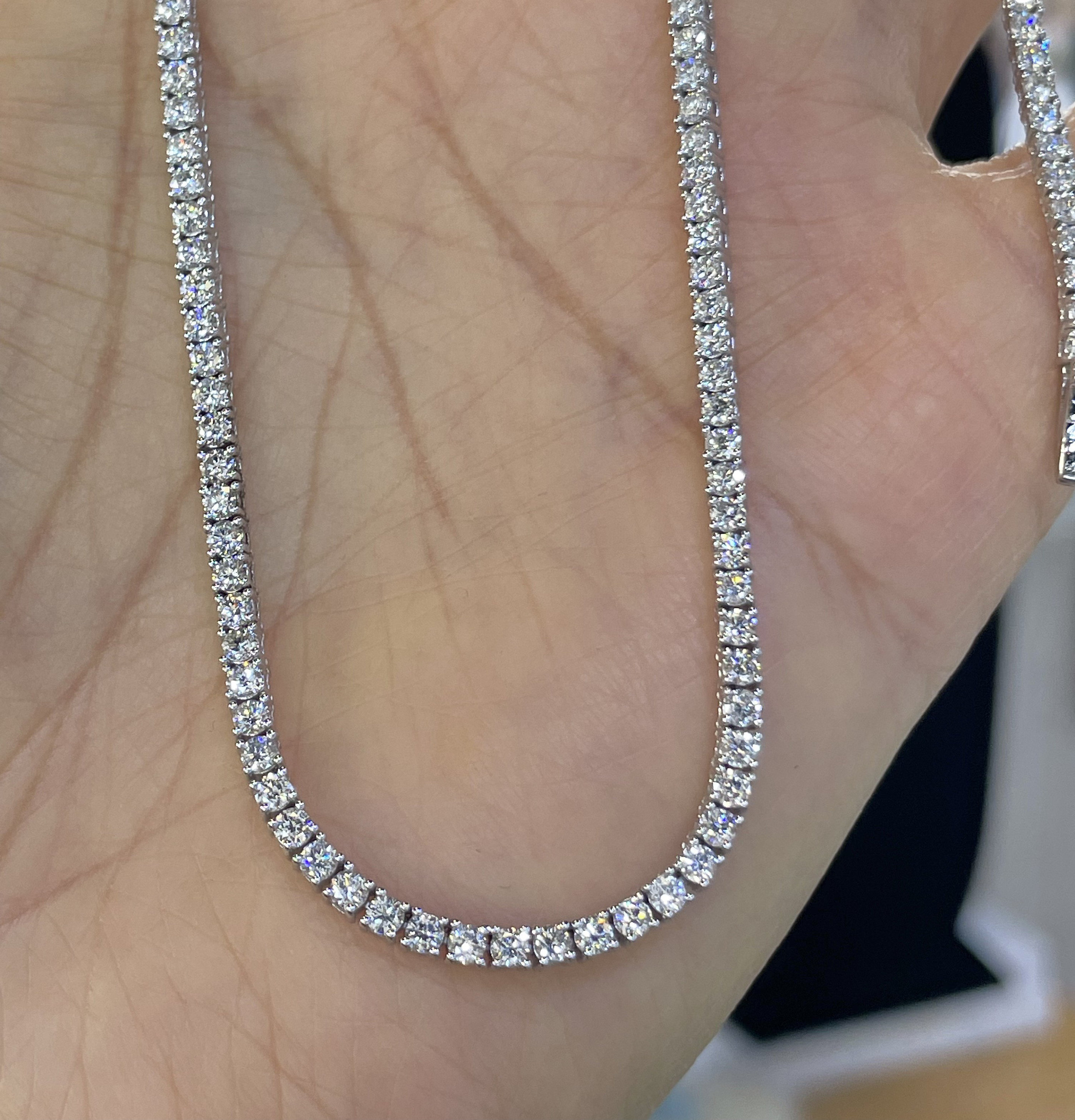 Diamond choker tennis necklace store