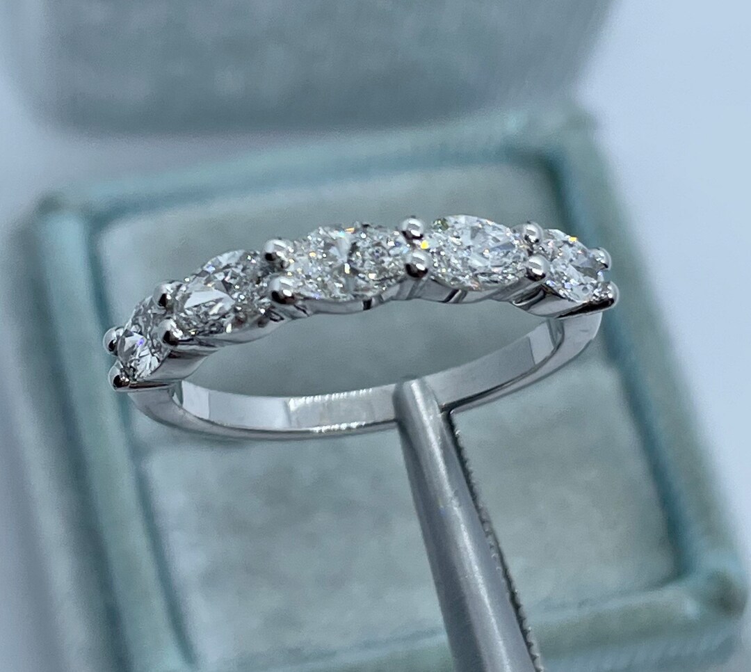 Oval Diamond Band, Oval Anniversary Band, Oval Cut Diamond Band 14K ...