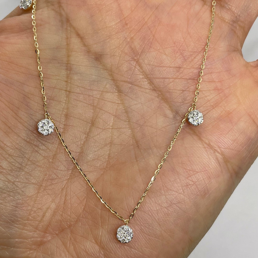 Dainty Diamond Necklace, Diamond by the Yard Dainty Necklace ...