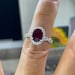 Genuine Ruby Ring, Burma Ruby Ring, Genuine Ruby and Diamond Ring, 18K ...