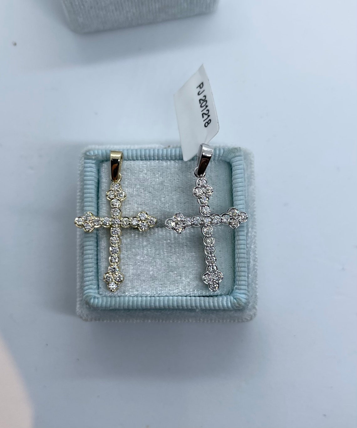 Diamond Cross Pendant Genuine Diamond Cross Catholic Cross | Etsy