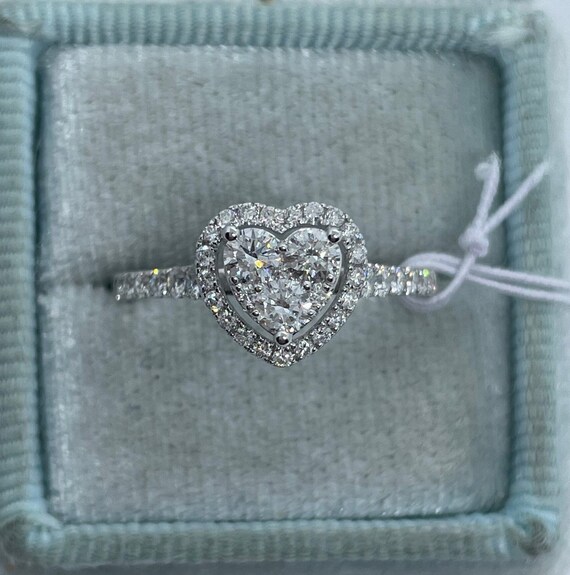 Heart Diamond Ring On Hand