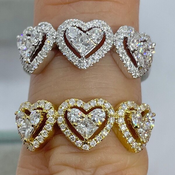Heart Diamond Ring - Etsy