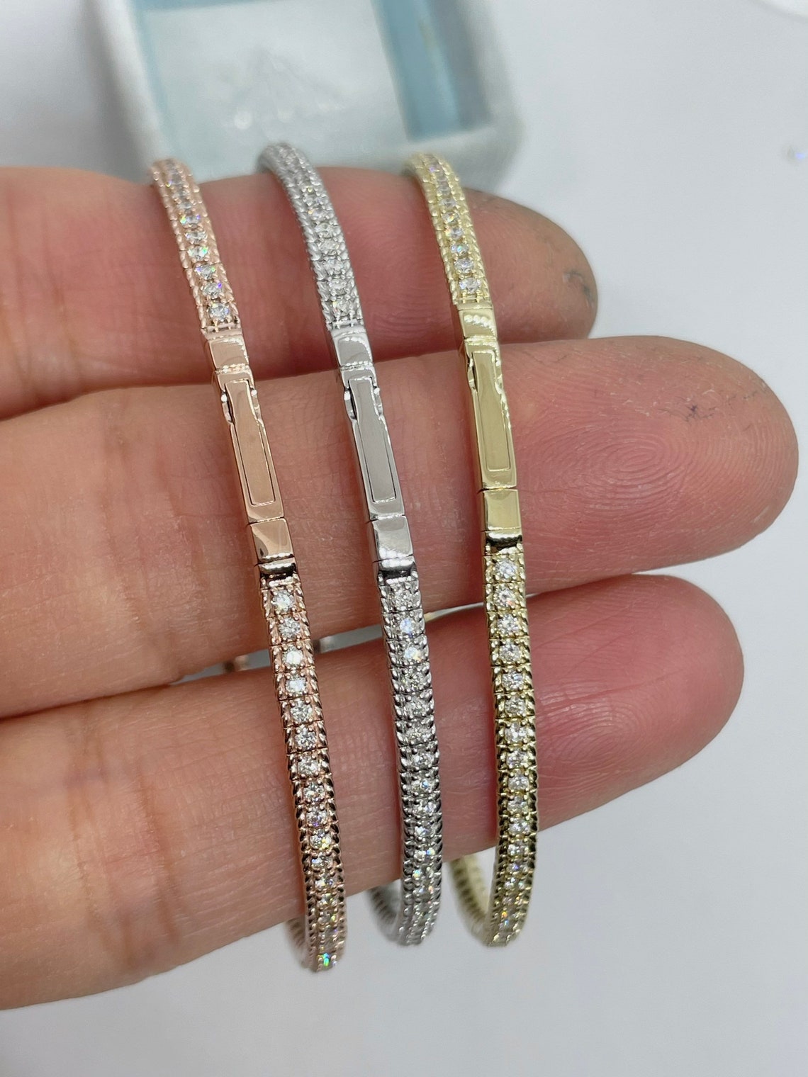 Flexible Diamond Bangle Flexible Diamond Bracelet 18K Gold | Etsy Flexible Diamond Bangle Flexible Diamond Bracelet 18K Gold | Etsy