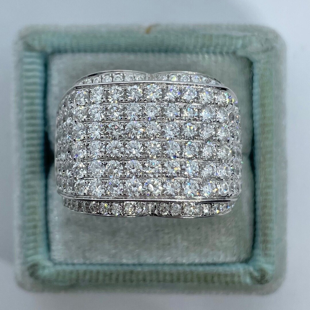 Men Diamond Rings, Man Statement Ring, Man Diamond Ring, 18K White Gold ...