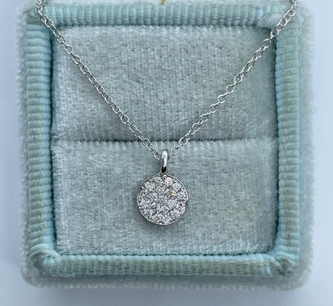 Dainty Diamond Necklace Dainty Circle Diamond Necklace Small - Etsy
