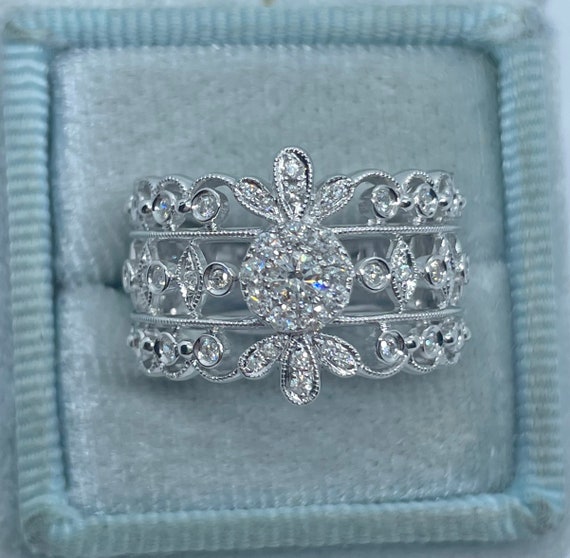 White gold diamond band store
