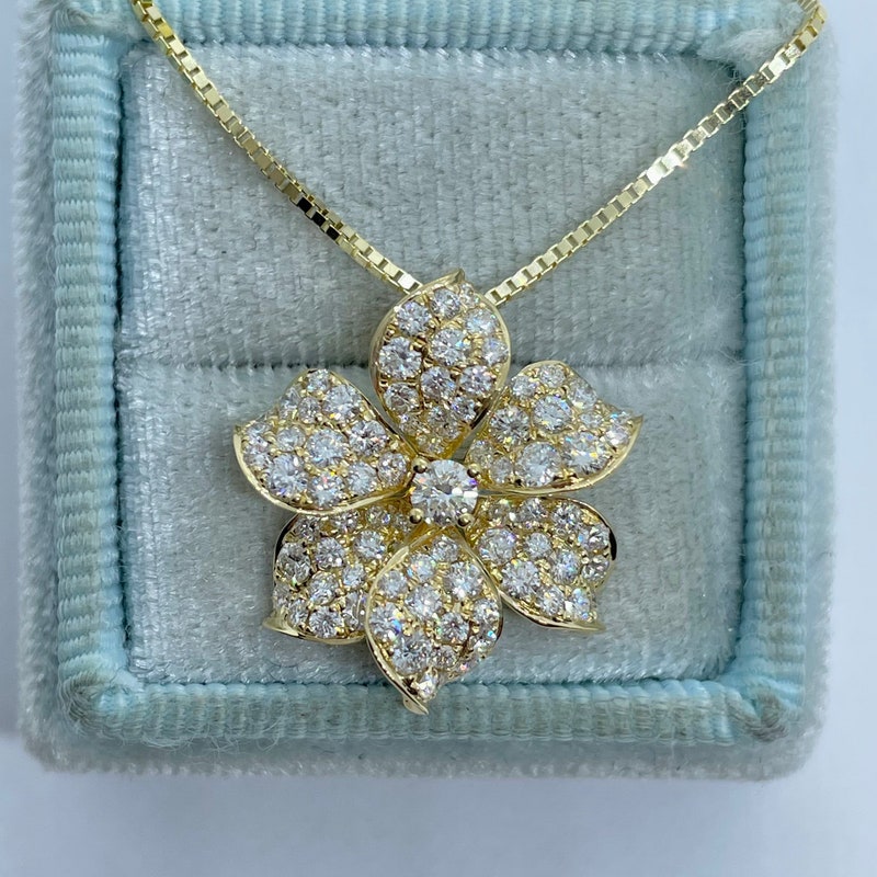 Yellow Flower Necklace - Etsy