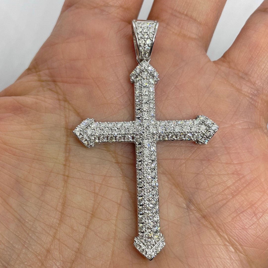 Mens Diamond Cross Necklace, Mens Diamond Cross, Diamond Cross Pendant ...