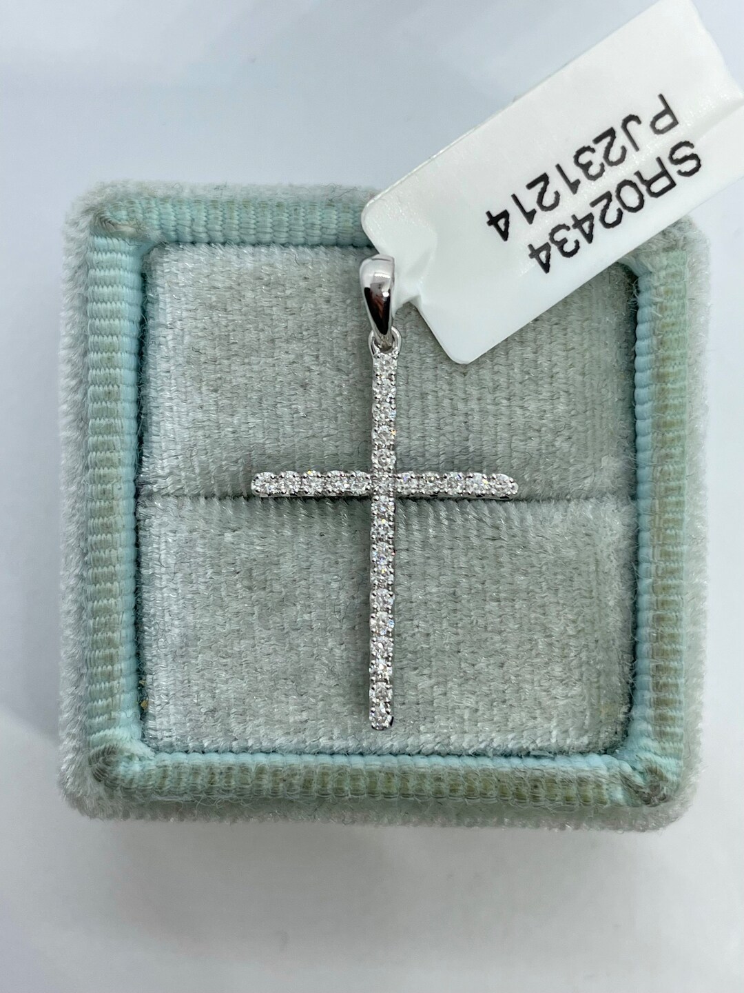 Dainty Diamond Cross Pendant, Beautiful Diamond Cross Pendant, 14K ...