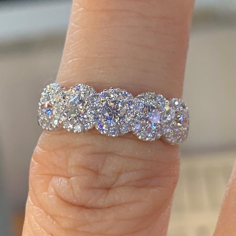 5 Diamond Ring - Etsy