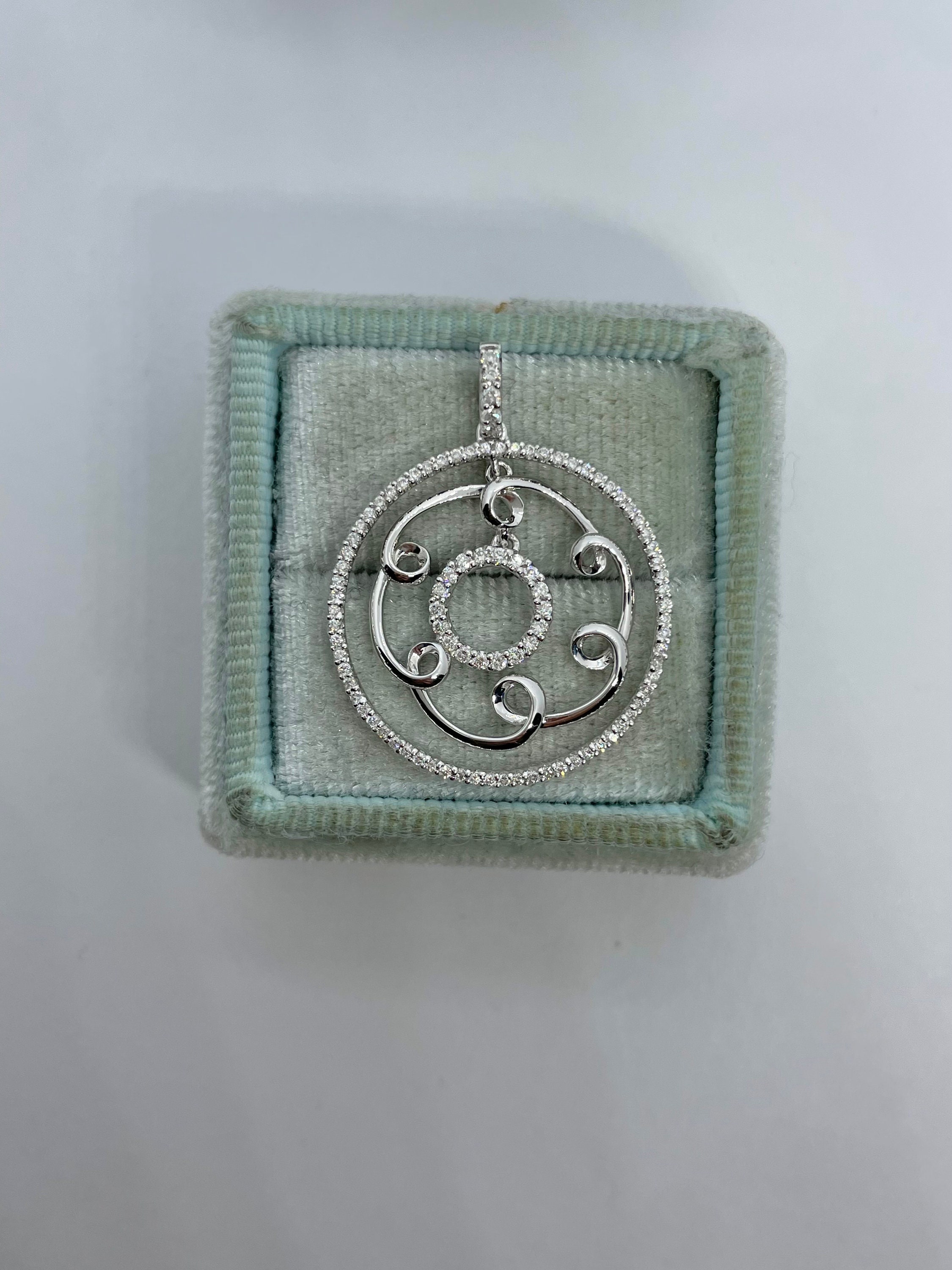 Diamond Circle Pendant, Diamond Circle Necklace, Circle Diamond ...