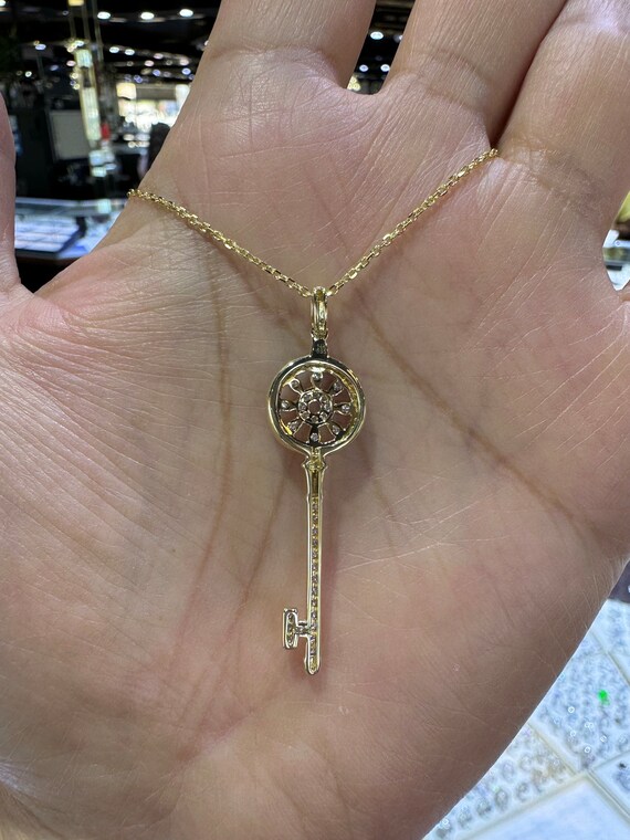 Diamond key necklace store