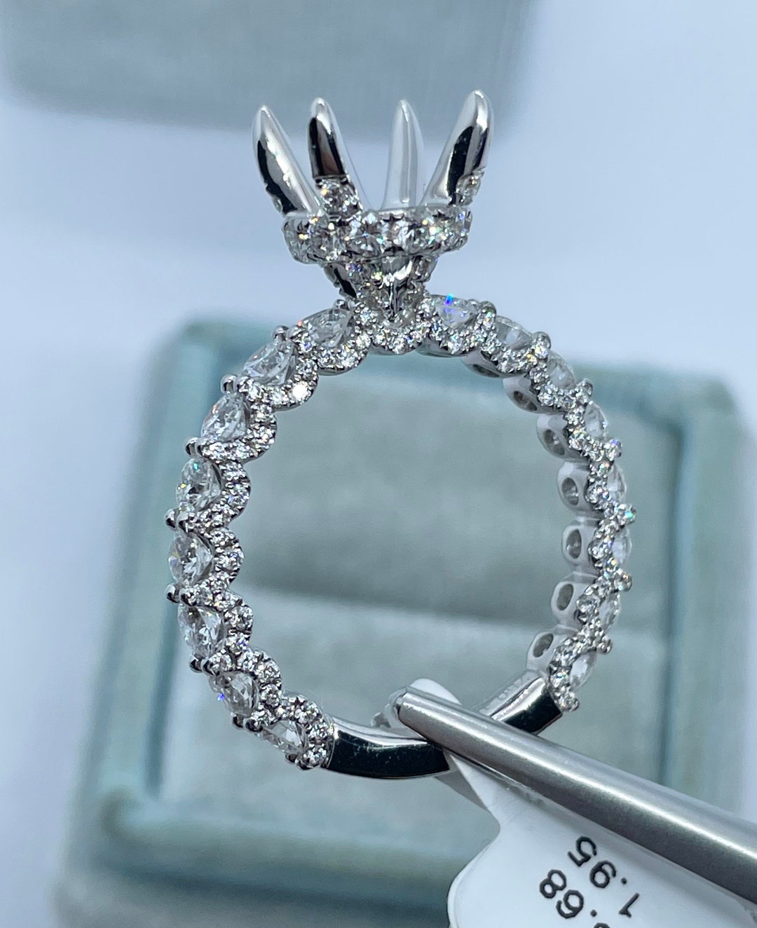 Diamond Semi Mount Ring, Solitaire Ring Setting, 18K White Gold ...